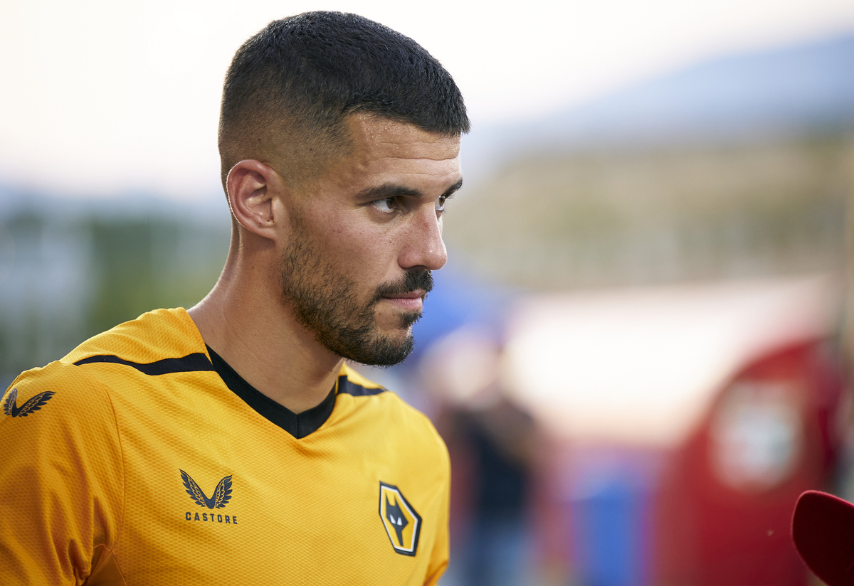 Conor Coady spotted signing Everton jersey ahead of Wolves exit