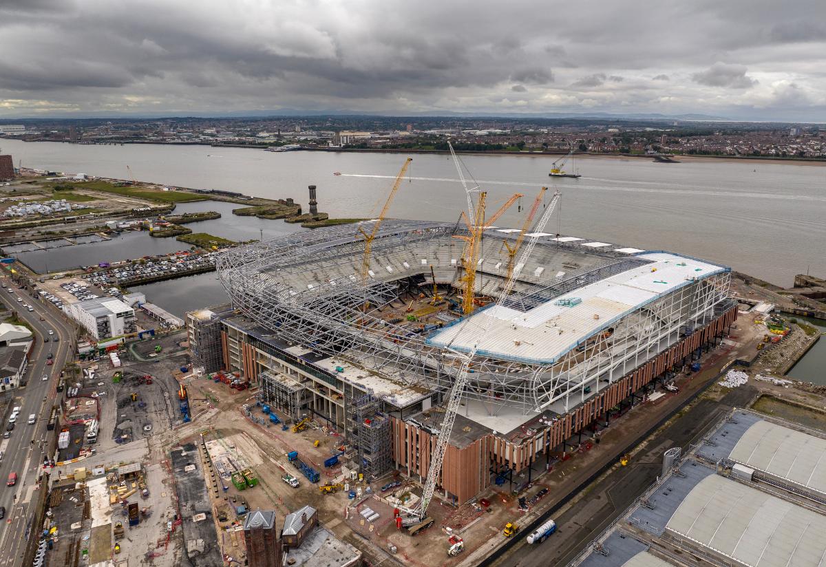 Everton news: Never-seen-before footage of new stadium emerges