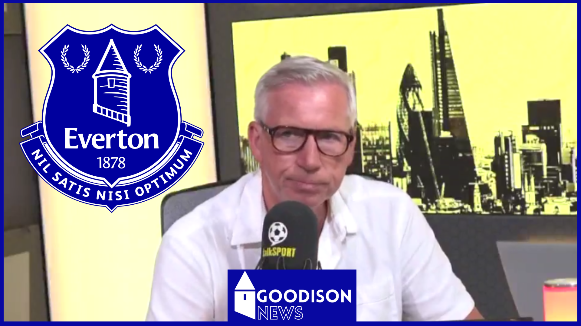 Alan Pardew reacts to Everton development live on air, 'bless'