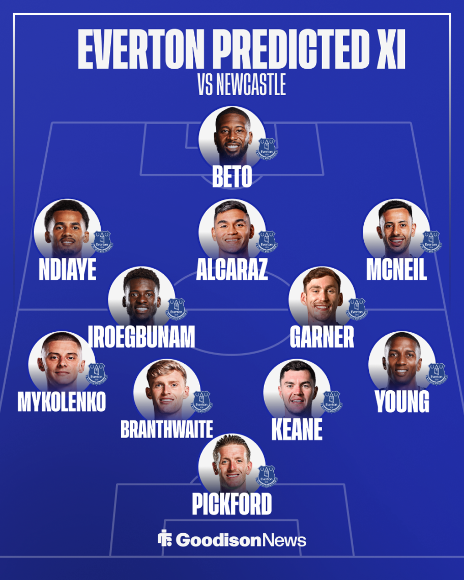 Everton predicted XI v Newcastle: Moyes drops fan favourite, 2 changes